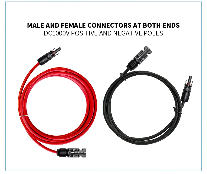4mm IP68 1000V/1500V DC Solar Panel Extension Cable Solar Cable ...