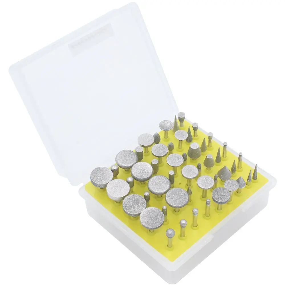 50pcs Diamond Burr Set Diamond Coated Drill Bit Grinding Burrs For ...