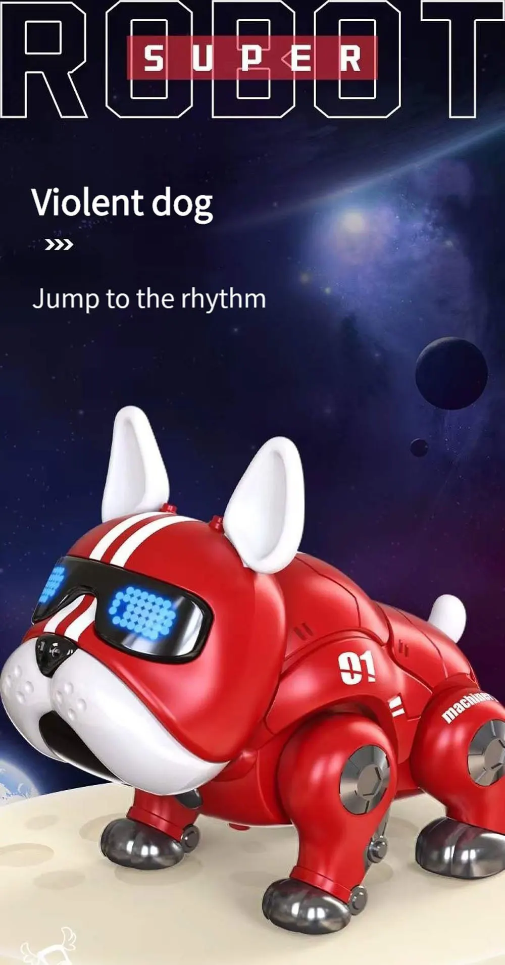 Electric Robot Bull Dog Toy - Intelligent Voice Control