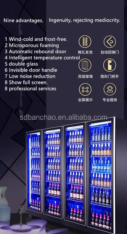 Beer Bar Counter Display Fridge - Upright Display Refrigerator