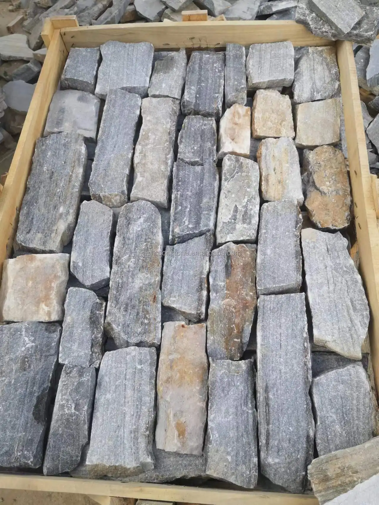 Natural Splitface Blue Quartzite Slate Stone Ledgestone For Indoor And ...