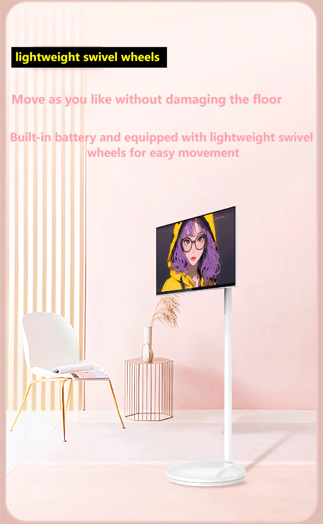 Portable Battery Powered Smart Tv Lcd Stand By Me Display Wifi ...