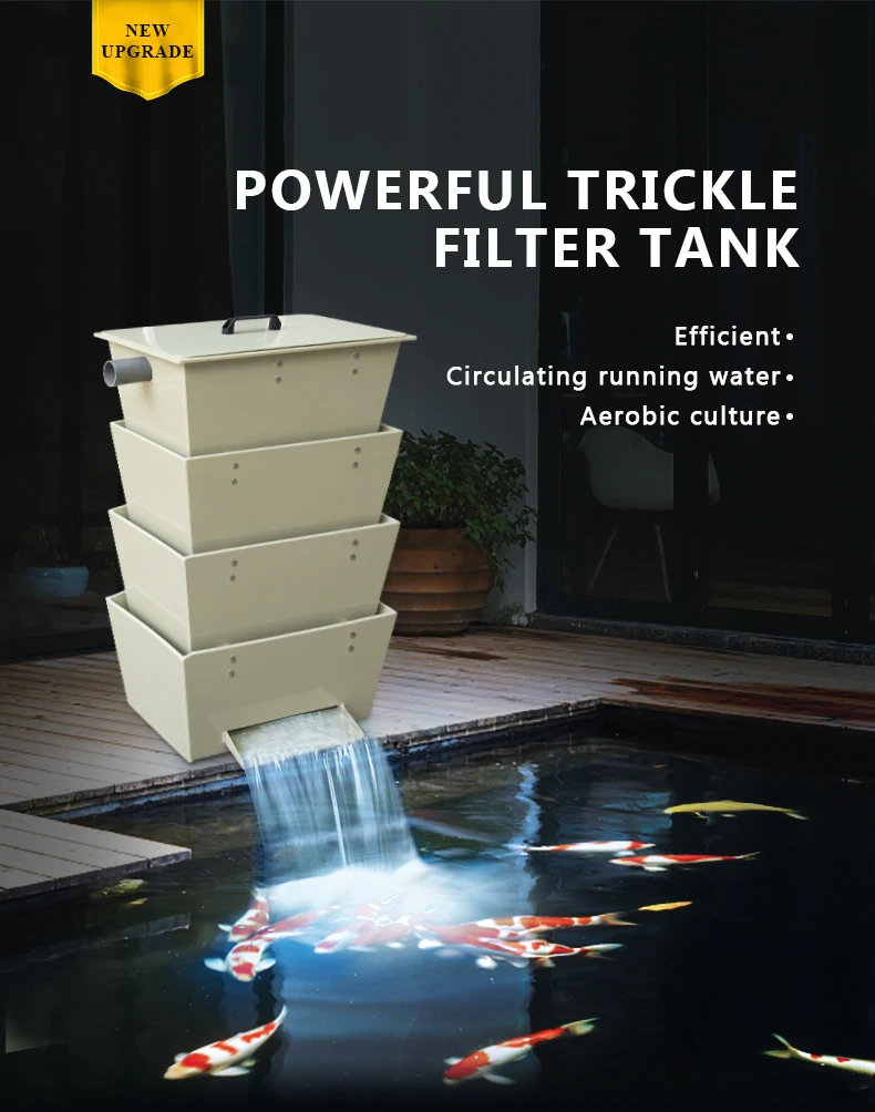 Qlozone 10m³/h Bakki Shower Filter for Koi Pond Filtration ODM