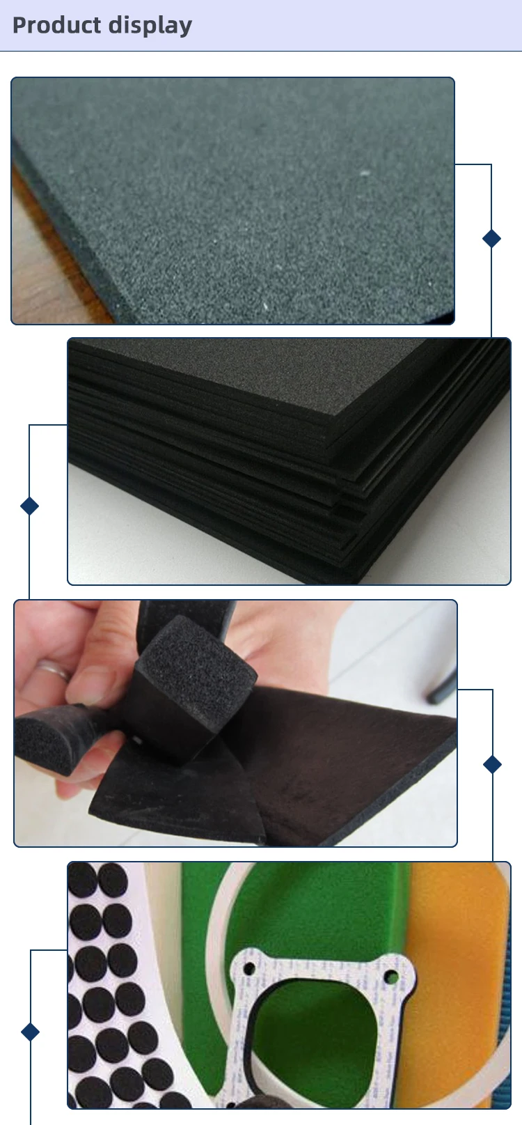 Customize Epdm Black Open Cell Foam Rubber Sheets Heat Resistant ...