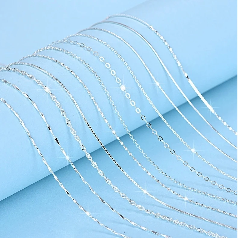 free shipping wholesale price box oval twist snake starry wave 925 ...