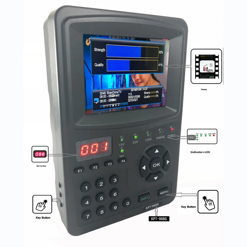 DVB-S Digital Satellite Monitor Meter - High Definition