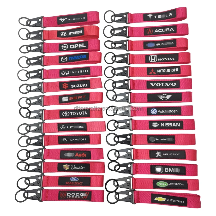Custom Jdm Style Key Tags Racing Car Sport Fabric Strap Accessories ...
