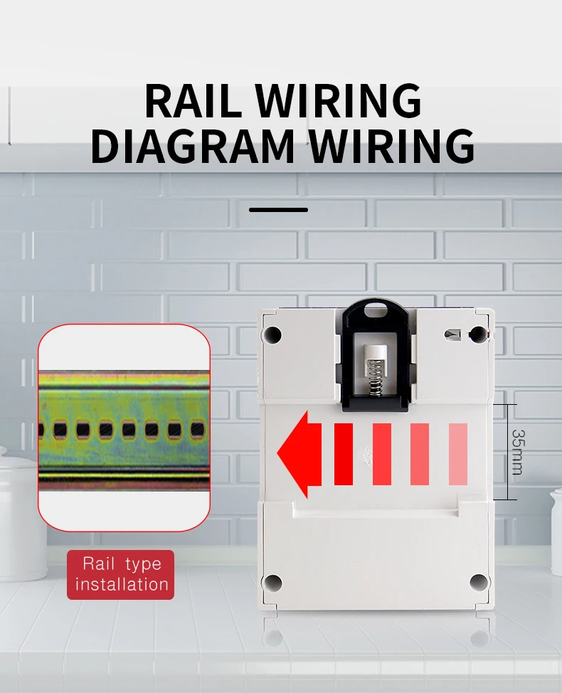 Din Rail 3 Phase 4 Wire Electronic Watt Power Consumption Energy Meter ...