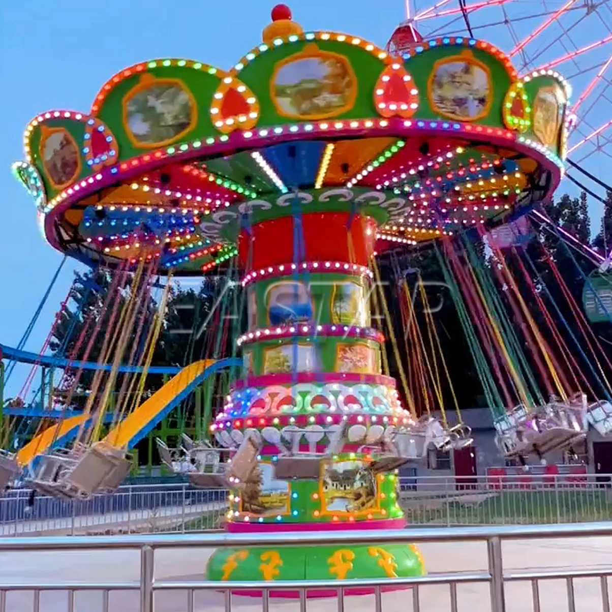Outdoor Kids' Flying Chair Ride Amusement Park Facilities Made of ...