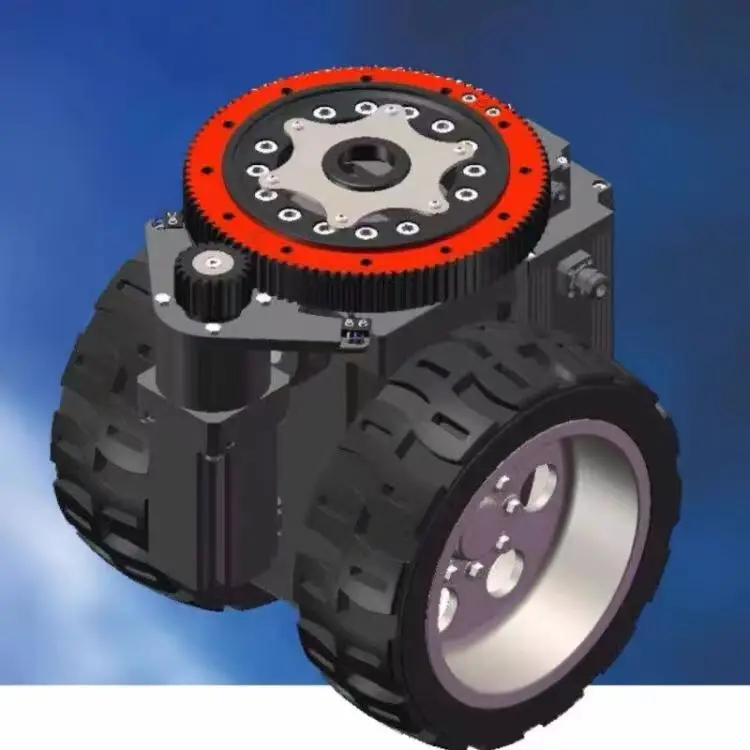 Customize 6.5 Inches Single Shaft Pu Tire DC Wheel Hub Servo Motor for ...