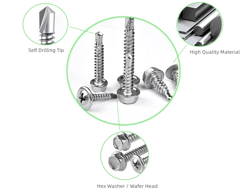 Fastener Self-drilling Screw Flat Head Tek Screws With Wings And Cut ...