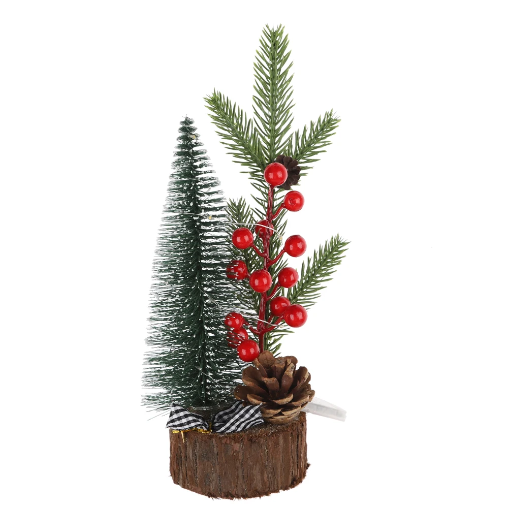 Wholesale Mini Christmas Trees With Holly Berry Flowers Xmas Decoration ...