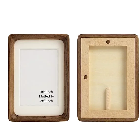 Oem Natural Wood Photo Frames Inspired Tabletop Wooden Frame With Mat ...