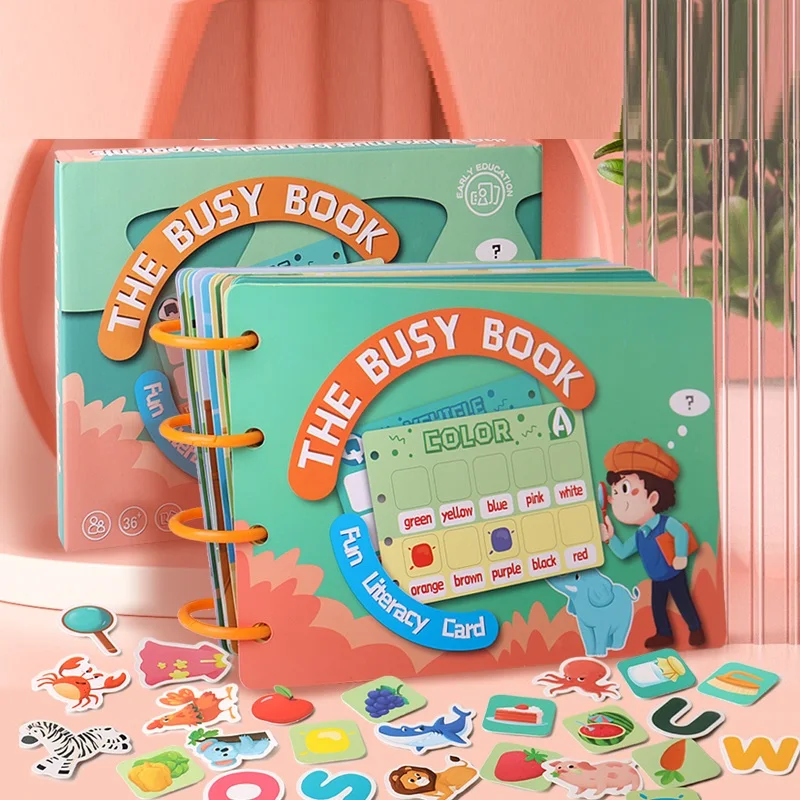 Montessori Preschool Activity Binder Educational Learning Book Toys ...