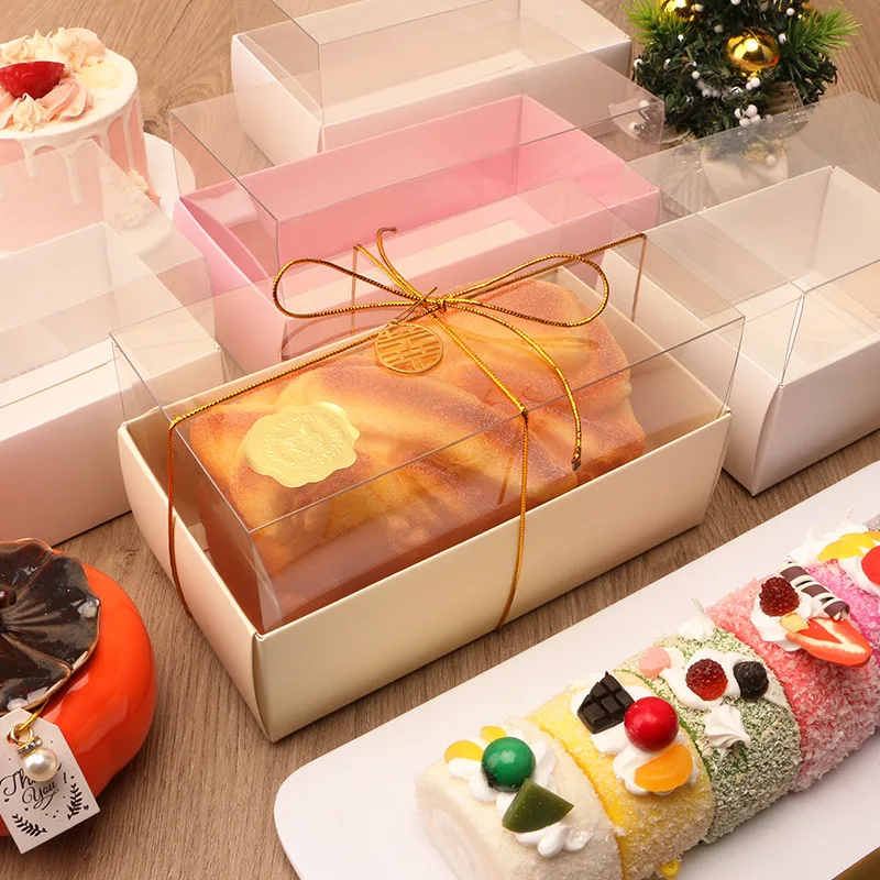 Oem Macaron Pastry Dessert Packaging Boxes Multi Color Clear Lid Paper ...