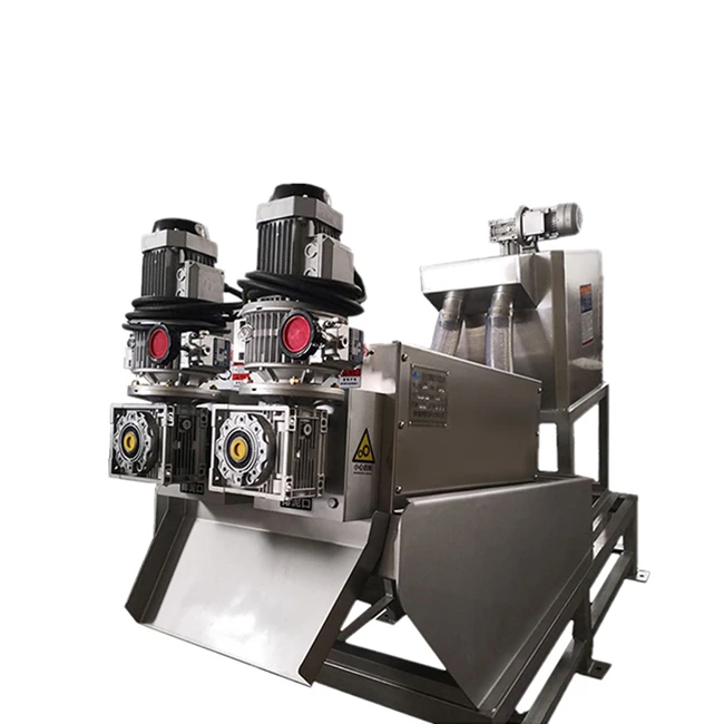 Small Footprint 60kg/h To 100kg/h Qld302 Stacked Sludge Screw Press ...