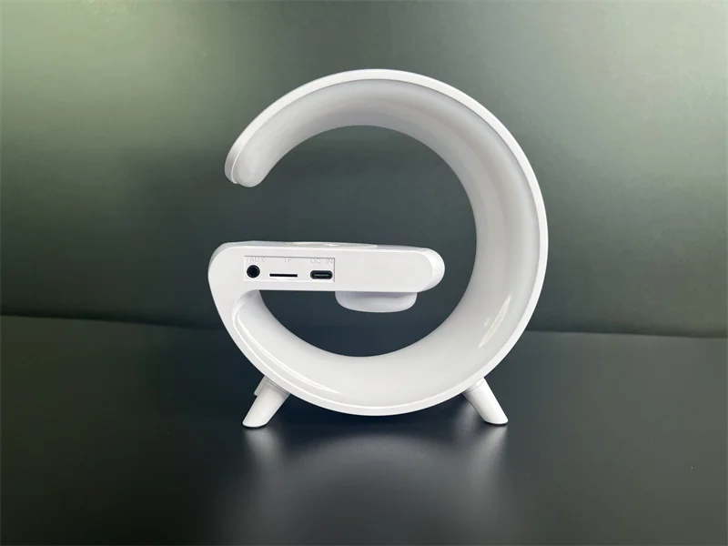Mini G Shape Wireless Charger Led Light Wake Up Lamp Sunrise Alarm ...