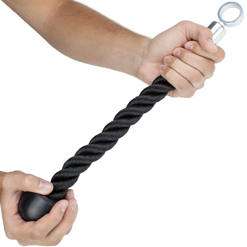 Ergonomic Tricep Bicep Rope - Ideal for Gym Pulley Workouts