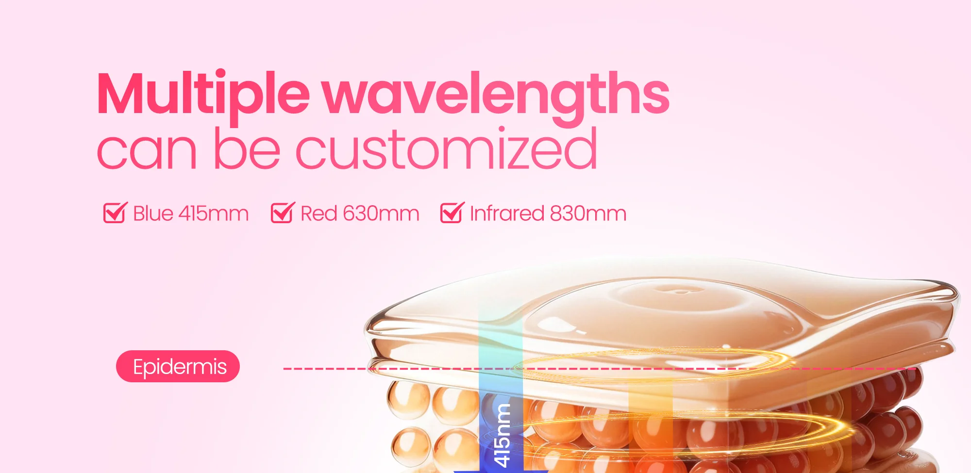 Mini LED Under Eye Mask for Anti-Acne and Anti-Wrinkles Red Infrared ...