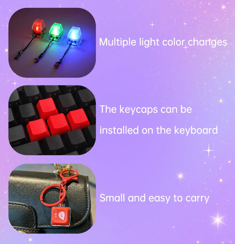 Custom Printed Keycaps Keyboard Click Fidget Kawaii Keychain Multiple ...