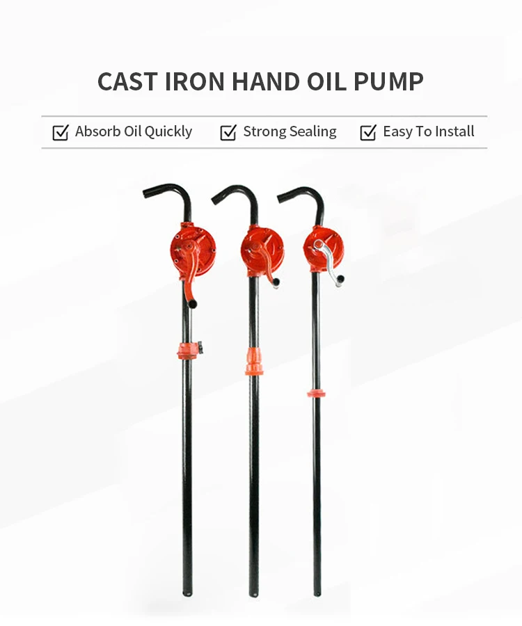 Hand Rotary Barrel Pump, Red and Black, Oil Transfer Hand Pump, 25mm ...