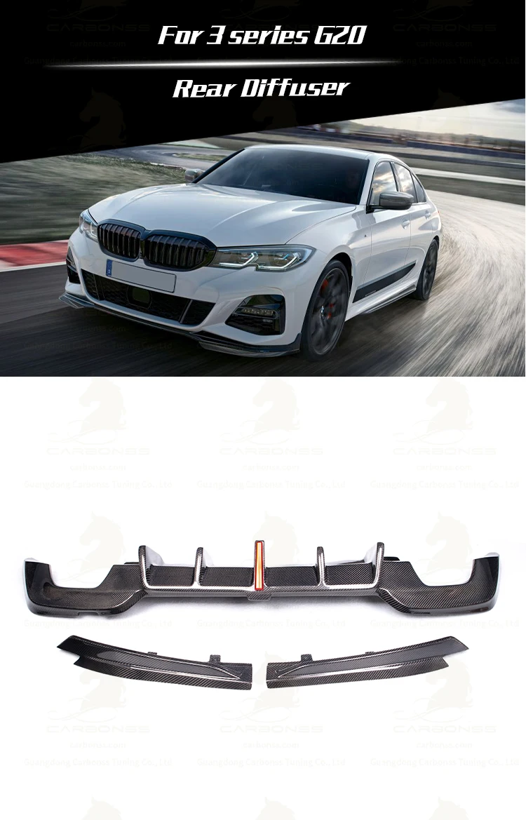 Carbon Fiber KBL Rear Diffuser for BMW G20 330i M Sport