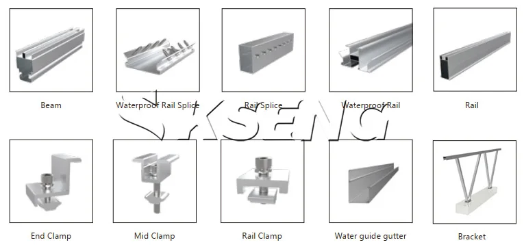 Kseng 10KW 20 KW Soar Carport Mounting System Solar Carport Structure ...