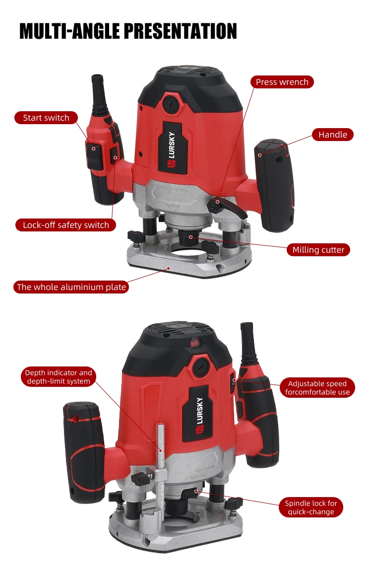 LURSKY 1500W木材修剪器路由器木材路由器表来自中国电气6个月GS CE EMC Rohs客户要求| Alibaba.com
