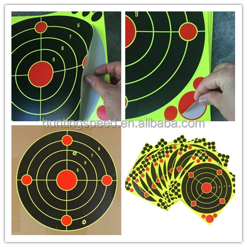 12 Inch X 12 Inch Self Adhesive Splatter & Reactive Shooting Targets ...