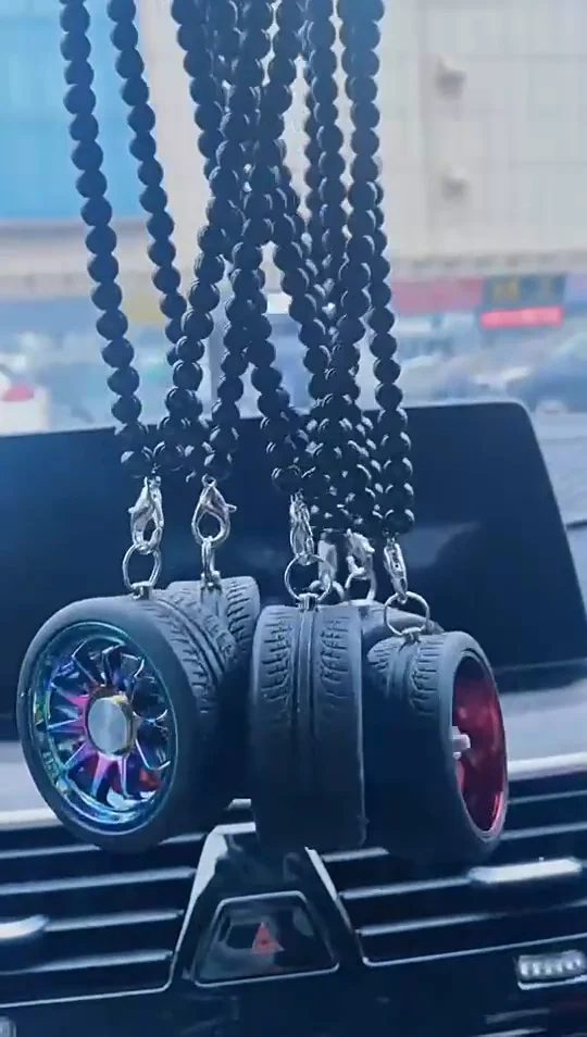 Custom Logo Gift Auto Interior Pendant E37 Rubber Wheel Hub Rim Car ...