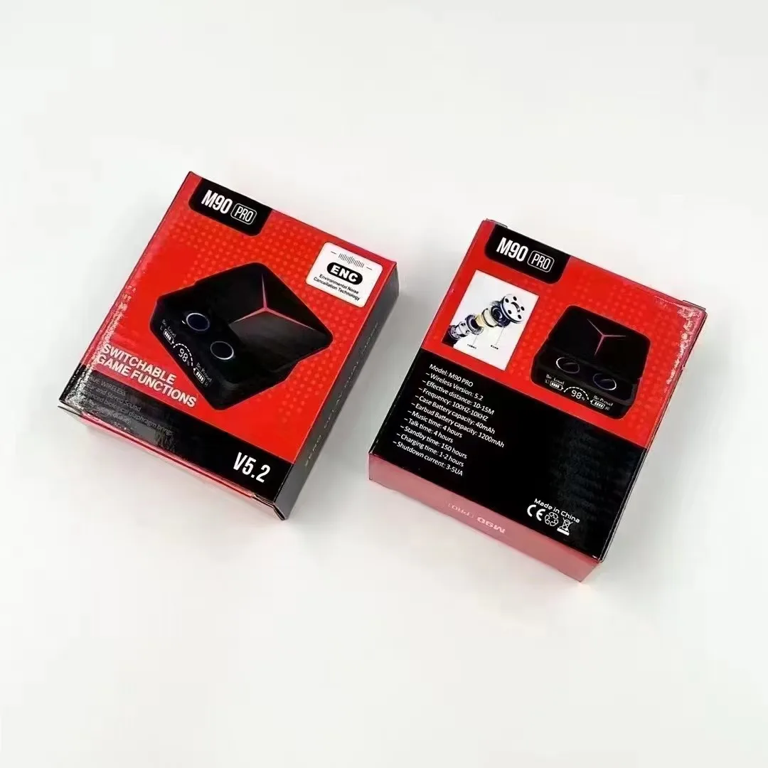 2023 New Tws Wireless Headphones M90 Pro Bt 5.2 Touch Control Earphone ...