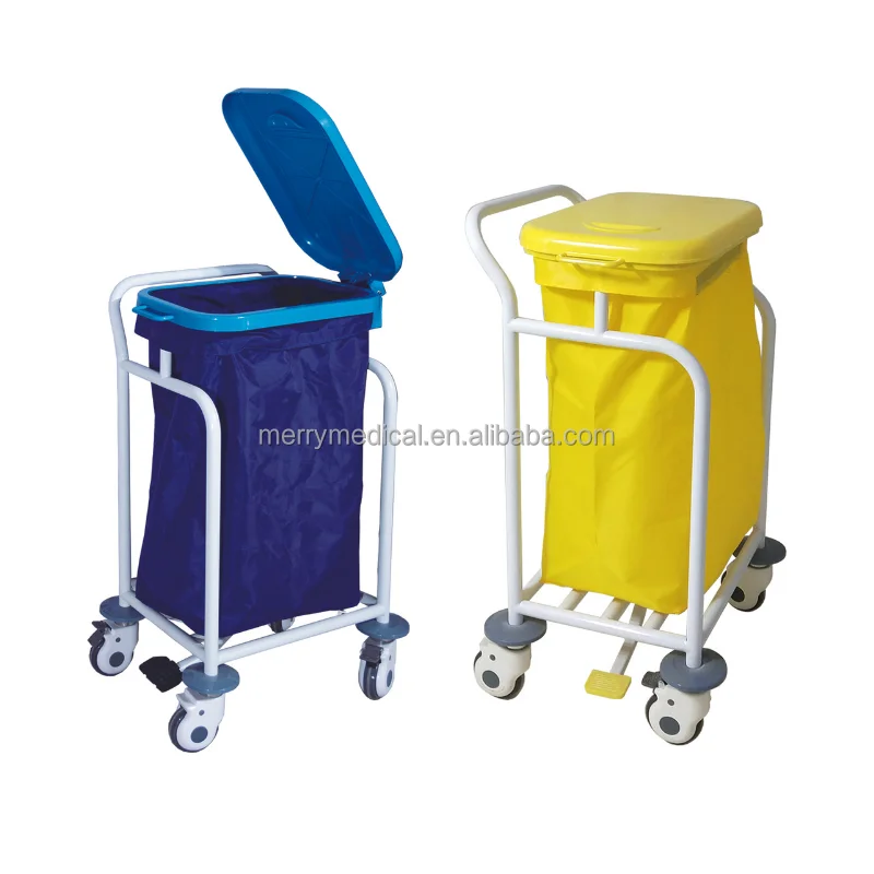 304 Stainless Steel Hospital Linen Trolley With Lid - Buy Soiled Linen ...