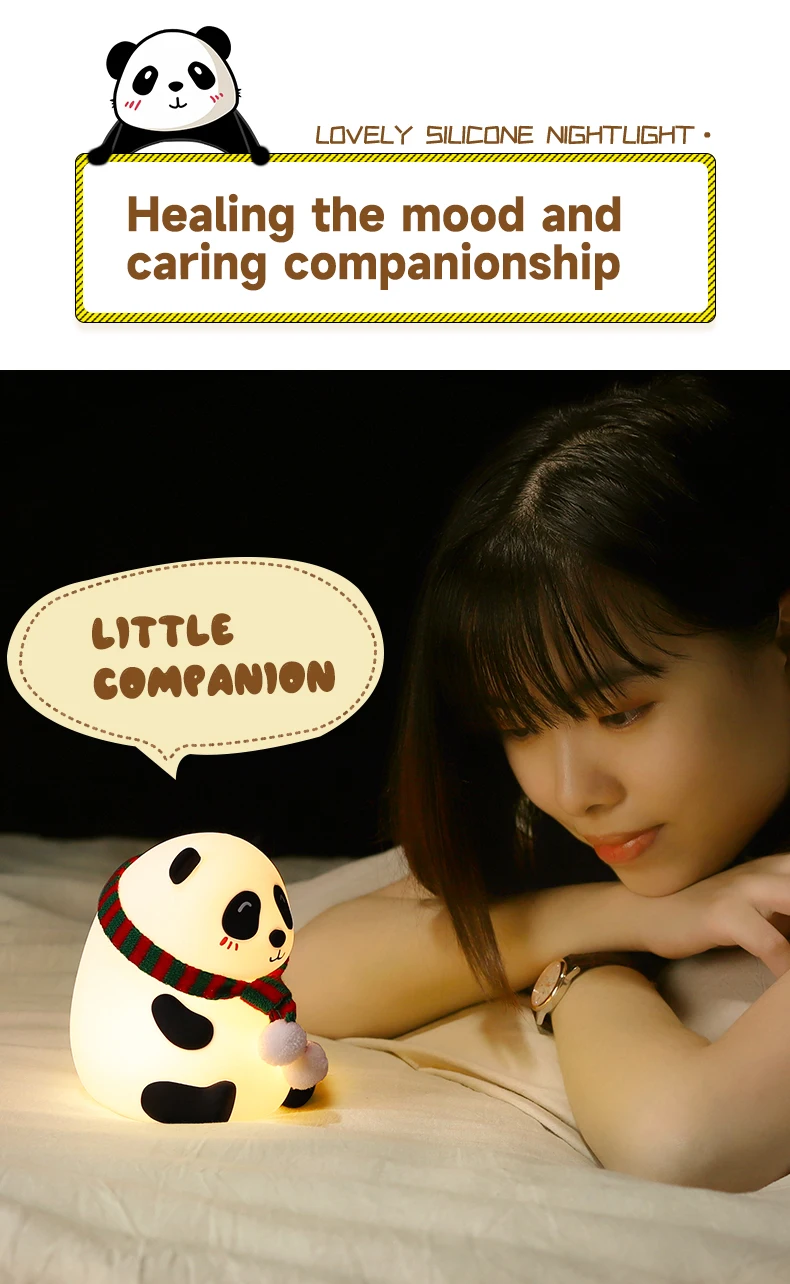 Silicone Night Light-animal Sensing Night Light Wholesale Panda ...