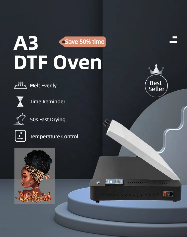 DTF Oven Heating A3 DTF Printer - Efficient Powder Drying