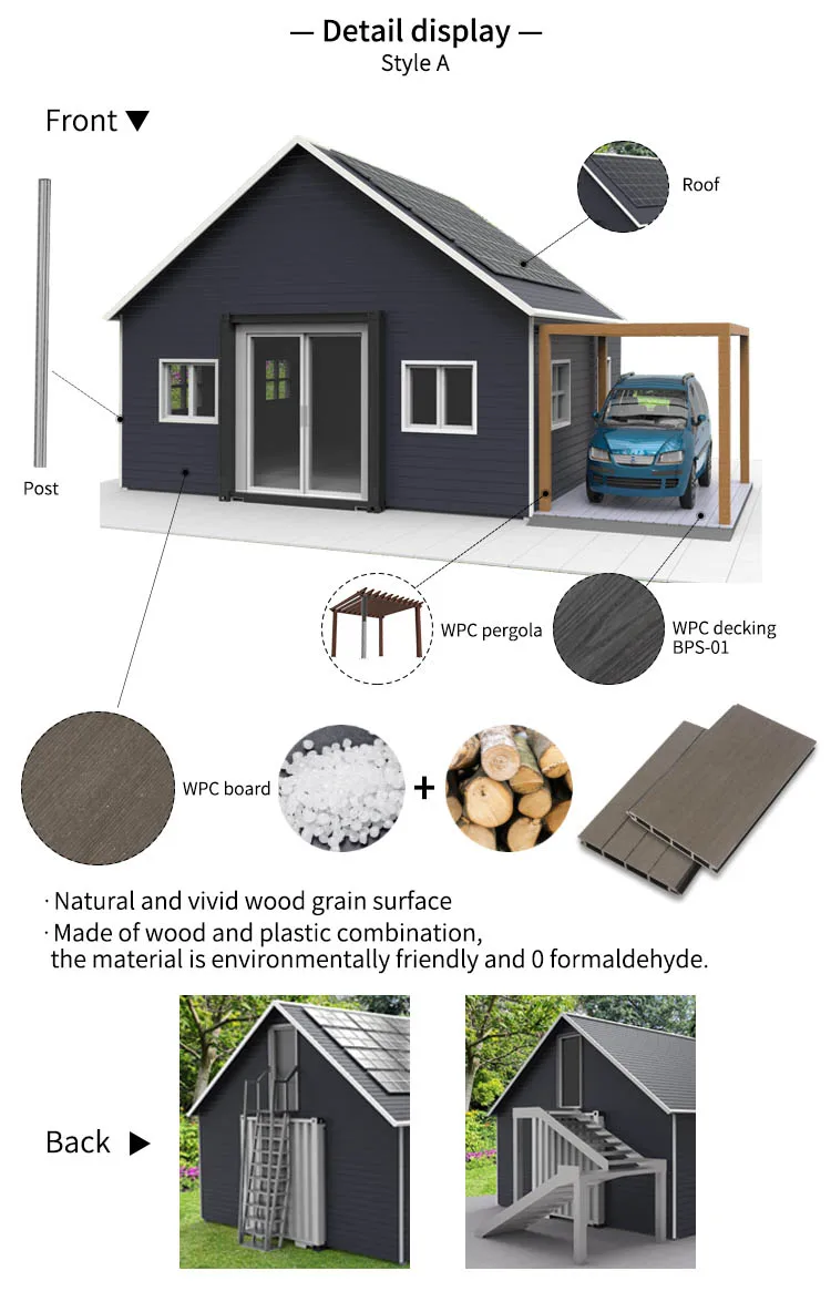 Eco Prefabricated Work Wood House with Windows by Mexytech