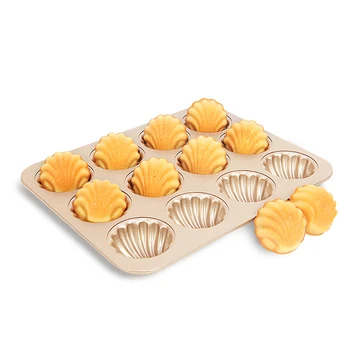 Chefmade Madeleine Mold Cake Pan 12-cavity Spherical Shell Durable ...