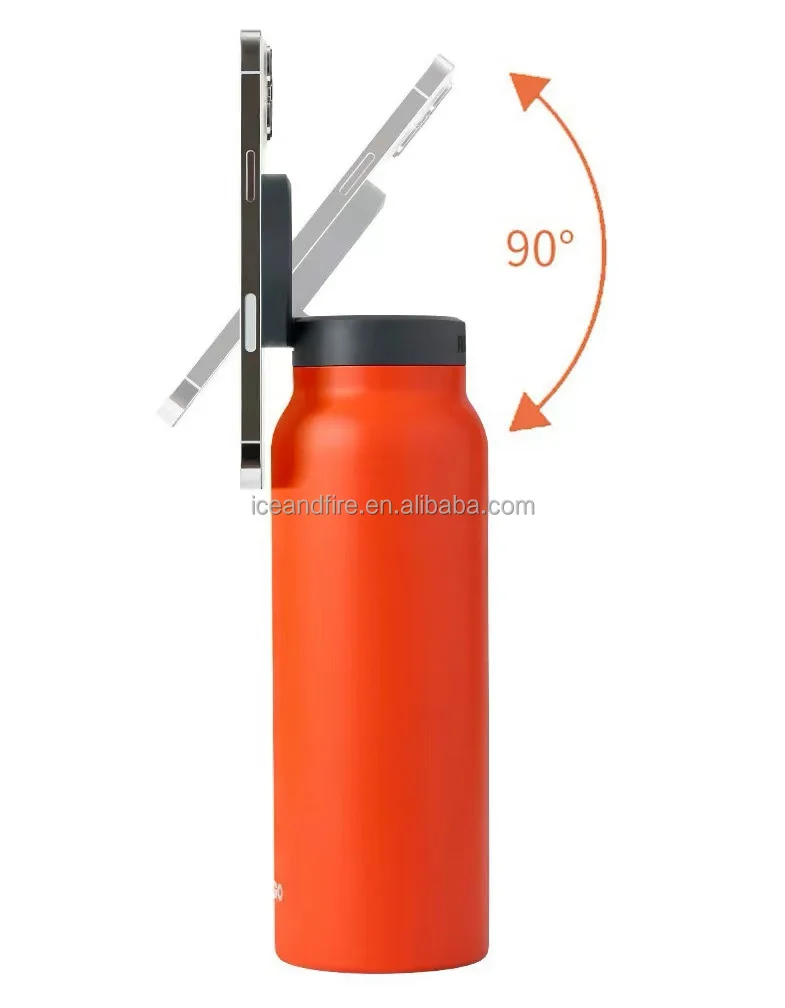 Magsafe Water Bottle 24oz 710ml Double Wall Steel With Magnetic Ring ...