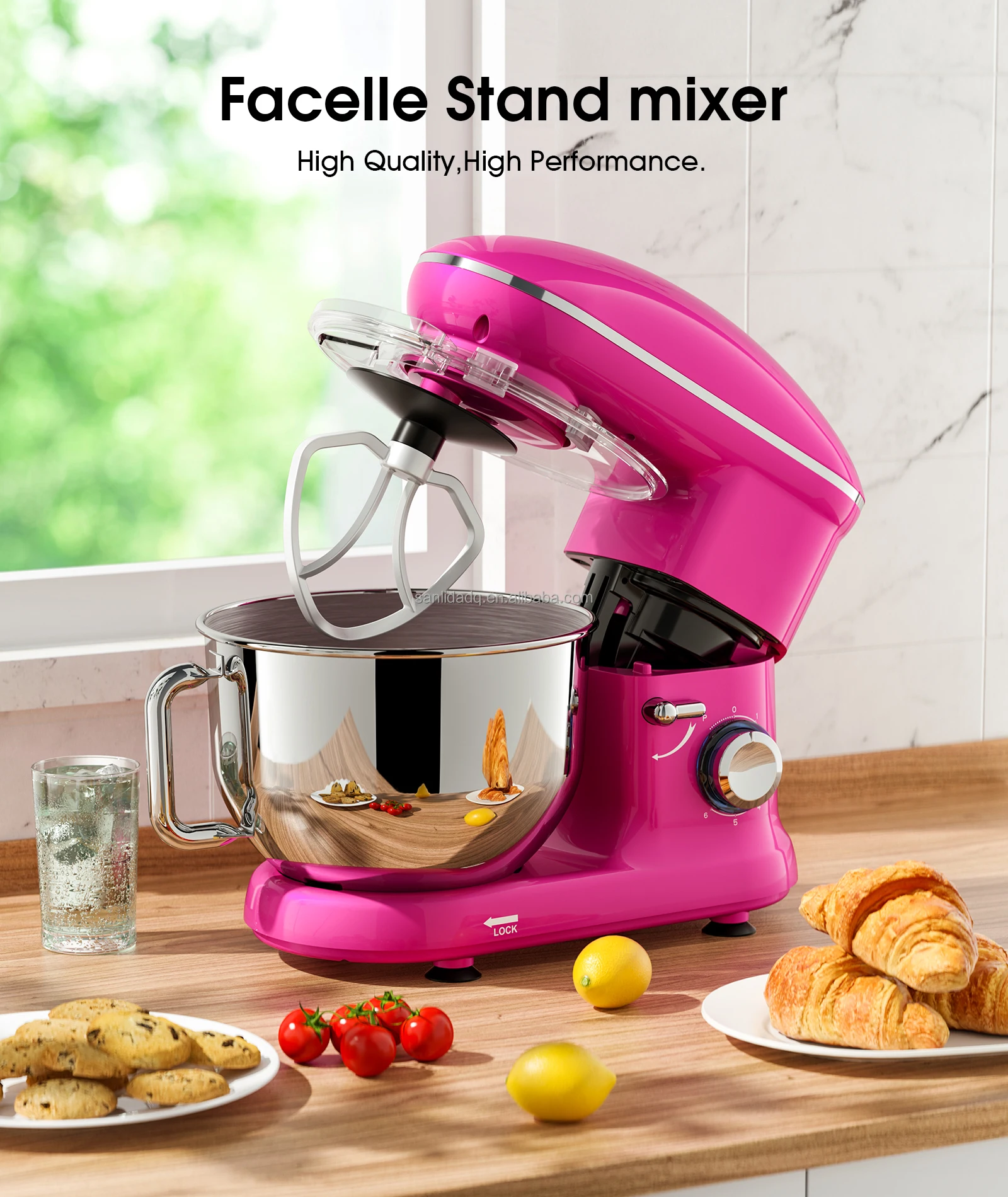 Home Kitchen OEM Impastatrice Aid 4.5L 5.5L Stainless Steel