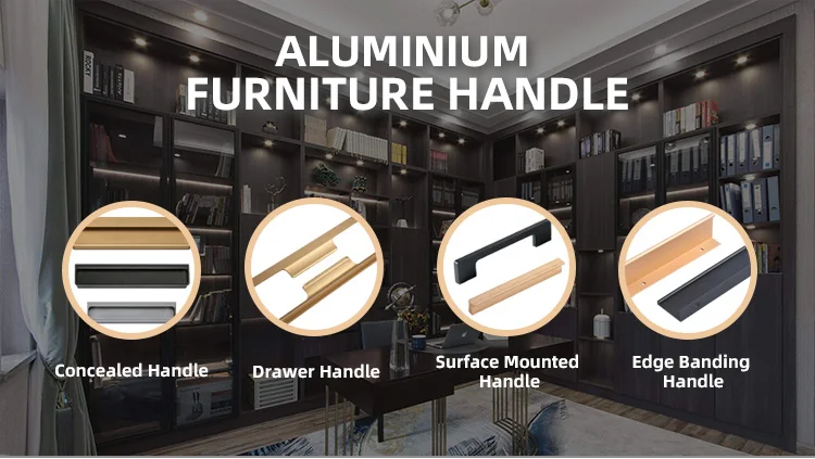 Yl 2024 Profile Handle Black Customized Cabinet Furniture Pull Handle ...