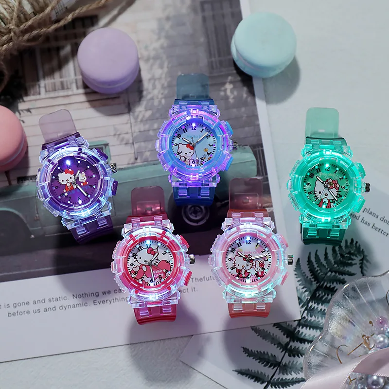 Princess Girls Kids Watches - LED Light up Quartz Clocks