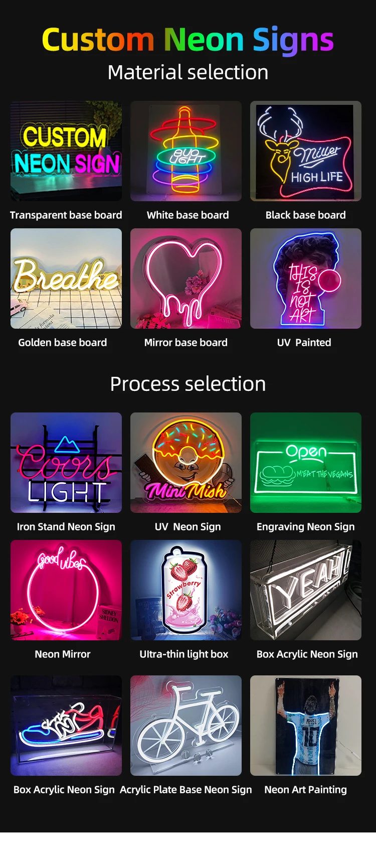Customizable Acrylic Neon Signs - Fast Delivery & Easy Install