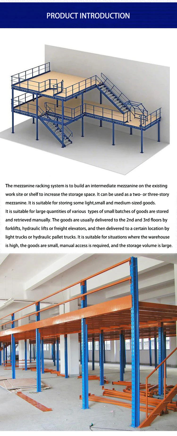 Industrial Shelves For Warehouse Steel Mezzanine Floor/mobile Shelving ...