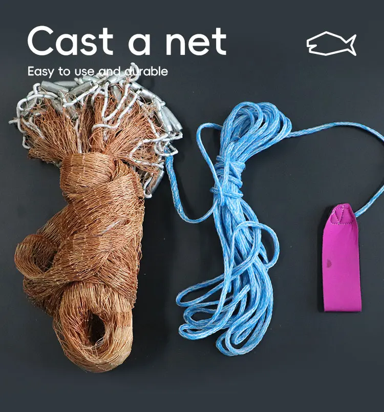 Saltwater American Style Fishing Cast Net Tire Line Multifilament ...