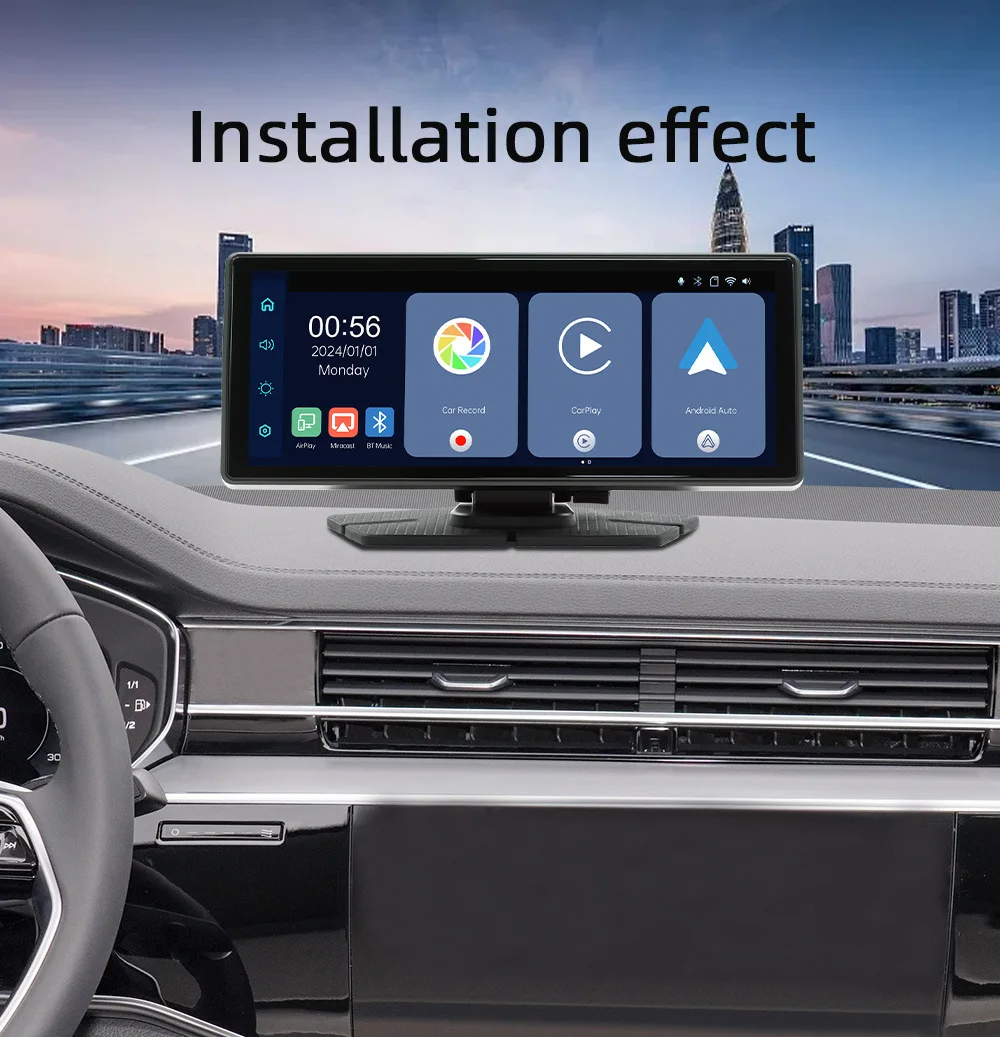 H105F 10.26 Inch IPS Touch Screen Carplay Monitor with 1080P Dash ...