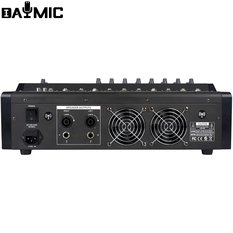 AOSHEN 8 Channel Amplifier Mixer with 16 DSP Echo Effector