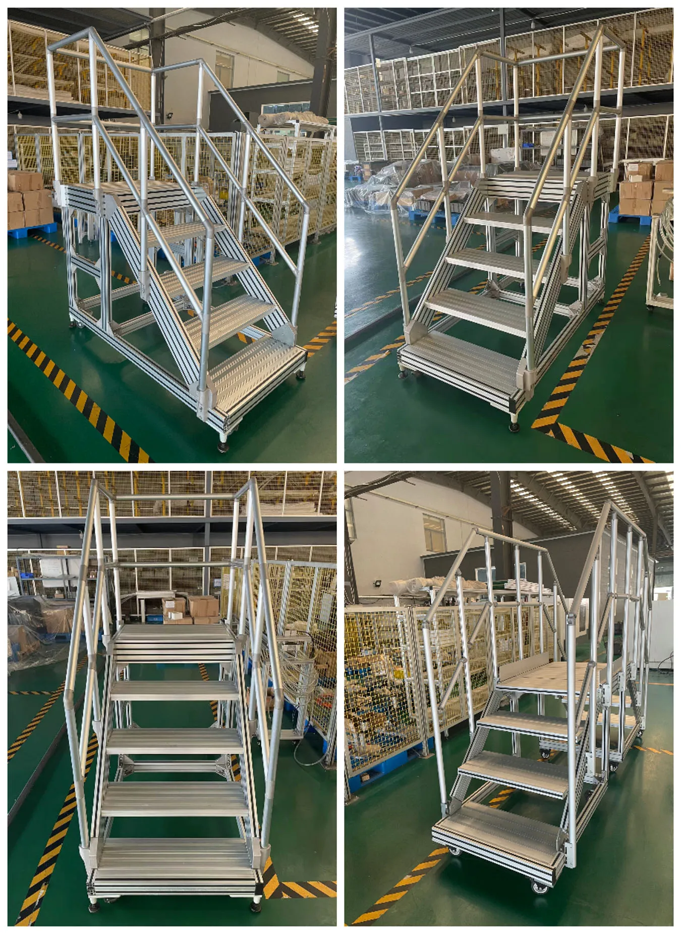 Zhenghe Aluminum Handrail Work Platform Assembly Ladder - Buy Aluminum ...