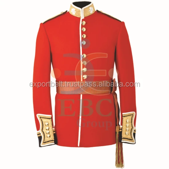 OEM Irish Guards Scarlet Uniform - Hand Embroidery Gold Collars