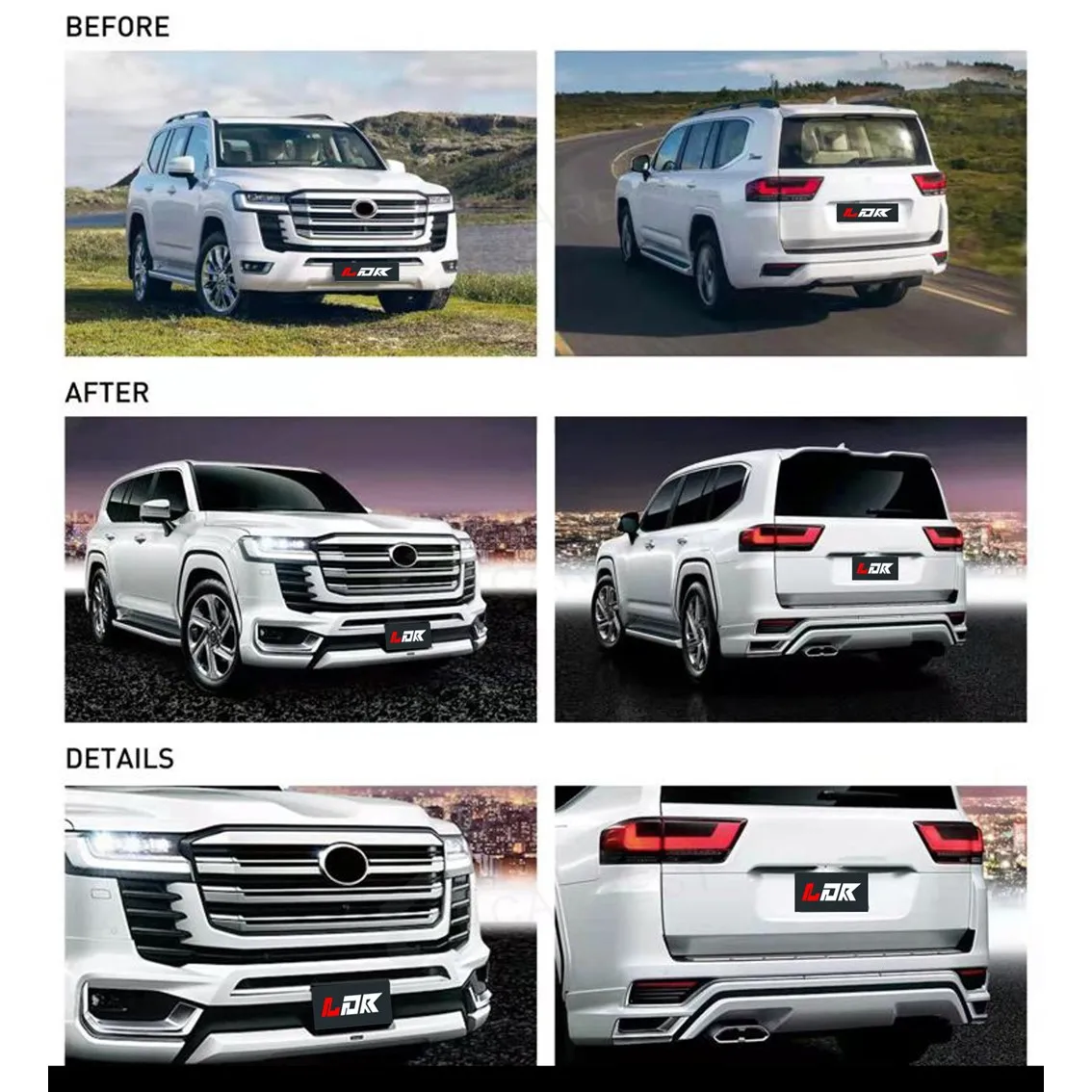 Car Bumpers Facelift Lc200 Bodykit To Lc300 For Land Cruiser 200 2008 ...