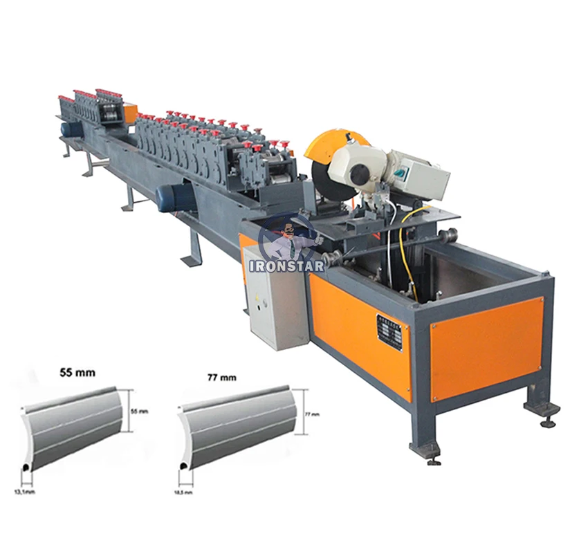 IRONSTAR Rolling PU foam shutter door slats cold roll forming line making machine prices ...