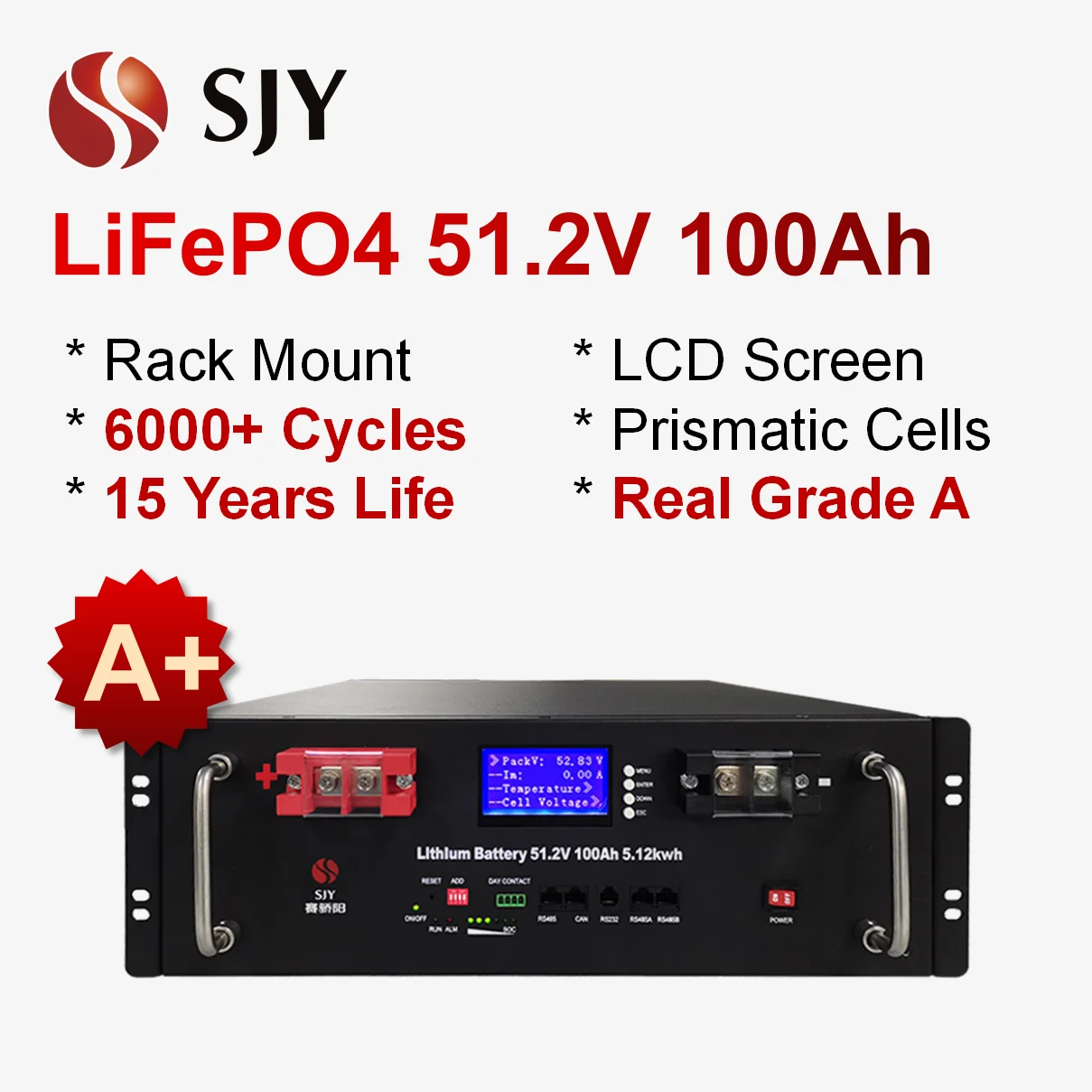 Rack Mounted 48v Lithium Ion Battery 50ah 100ah 200ah Lifepo4 Battery ...